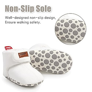 Neband Baby Girls Booties Toddler Boys Shoes Soft Sole Baby Snow Boots Infant Crib Walking Shoes, 0-18Months