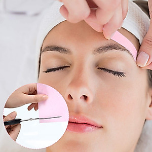 Maitys Waxing Strips, 100 Pieces Pink Non-Woven Removal Wax Strip Facial Body Wax Strip Sheet for Hair Removal and Cleaning (Legs, Bikini, Face)