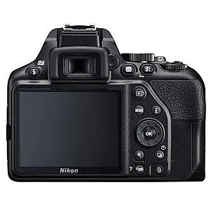 Nikon D3500 DX-Format DSLR Camera with 18-55mm and 70-300mm Lens, Black, Bundle with Corel PC Photo and Video Editing Software, Bag, 32GB SD Card, Screen Protector and Accessories