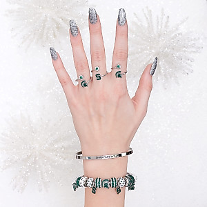 MSU Bangle- Spartans Will.- Adjustable | Michigan State University Bracelet | Michigan Jewelry