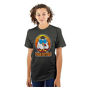 This Bites Funny Mr Owl Tootsie Pop Graphic T Shirt Men or Women Dark Heather