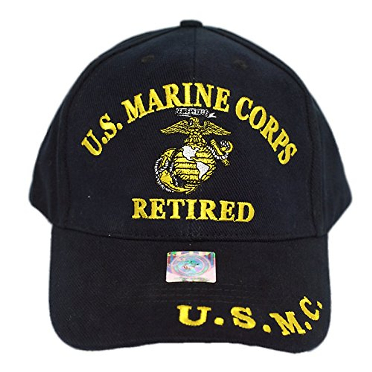U.S. United States Marine Corps Retired Black Hat Cap USMC Marines 4-07-B