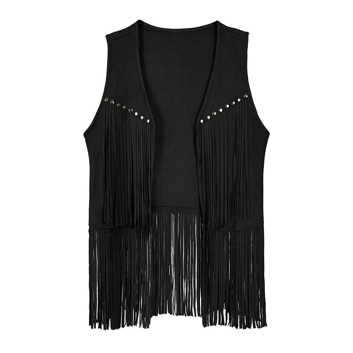 HSDOU Cowgirl Outfits for Women Cow Girls Outfits Costume Cowboy Vest Western Cowboy Hat Bandana Cowboy Outfits for Women (Z3761BK, L)