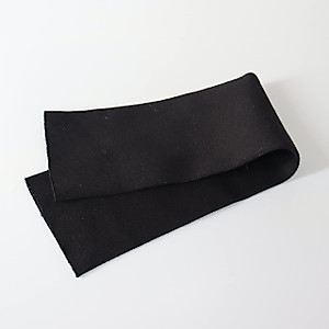 TinaKim Ribbing Knit Fabric,Rib Cuffs Trim Material for Jacket Pants Sweaters Sewing (Tubular Black, 16x4in)