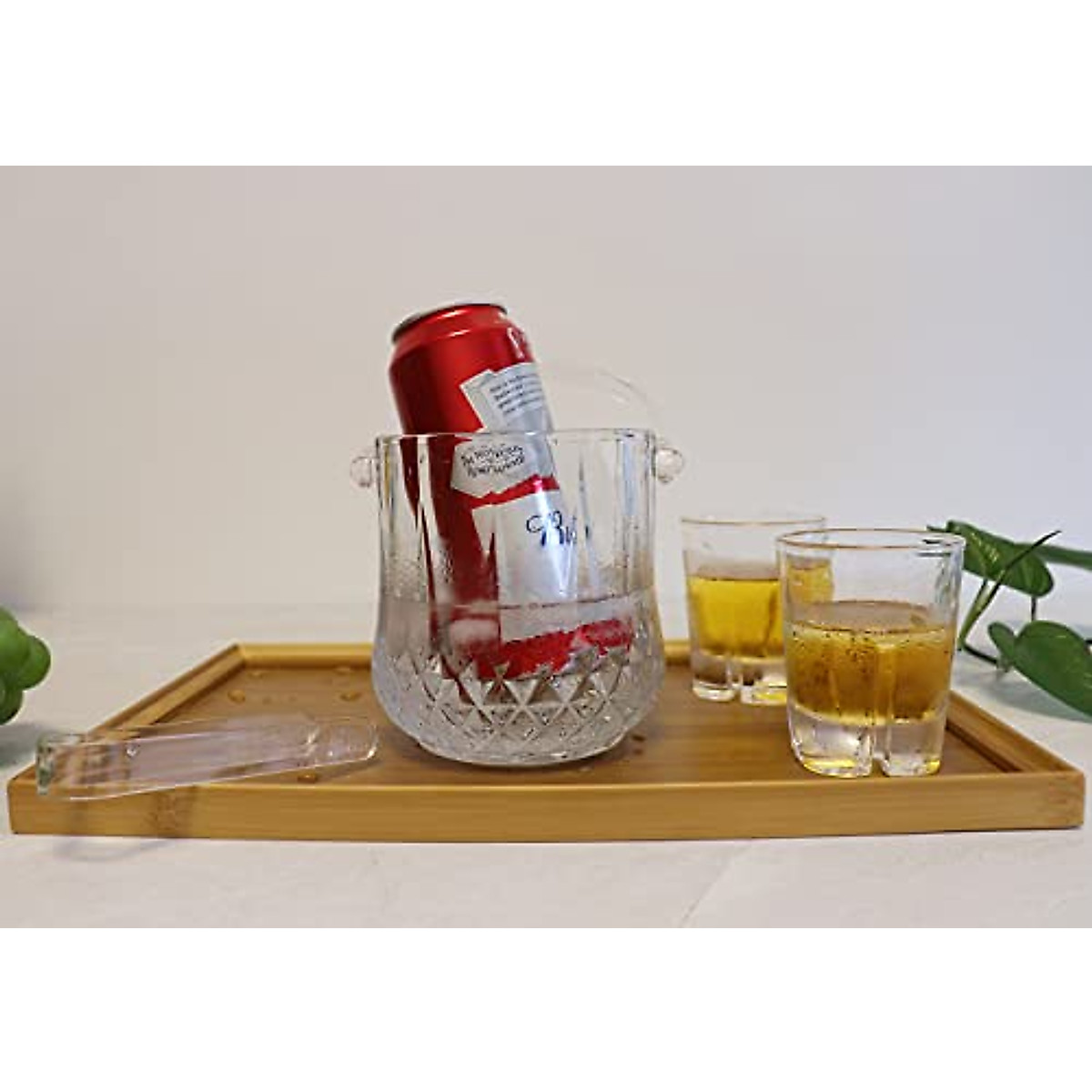 BothEarn Whiskey Rocks Glass Set of 2 - Clear Drinking Cup with Heavy Solid Base - Good for Bourbon Jack Daniels Tennessee and Scotch, 6.5 oz (185 ml)