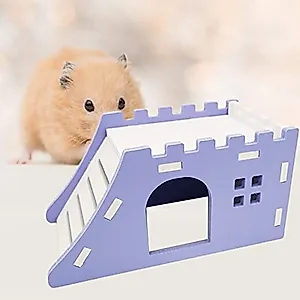 Yirtree Chinchilla Hut Easy Cleaning Stable Structure Mouse Nest House Toy Small Animal Supplies Purple