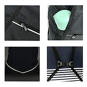 HOLYLUCK Packable Drawstring Sackpack Wet Pocket with Zipper and Water Bottle Mesh Pockets (Green)