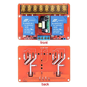AC100V-250V 30A High Power 2-Channel Relay High Current DC5V High-Low Level Trigger Switch Module for