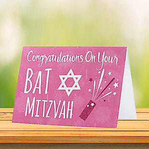 Lee Laa Lou Jewish Greeting Cards, Bar Mitzvah, Bat Mitzvah, Greeting Cards, set of 4pc, with envelopes