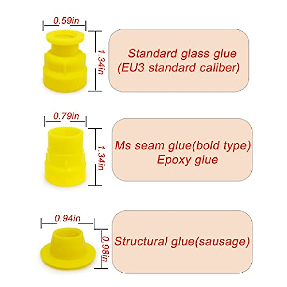 DUIOCKIV Reusable 18pcs Universal Stainless Steel Silicone Easy Caulking Nozzle Finisher Tips Tool Set, with Base and Protective Cap
