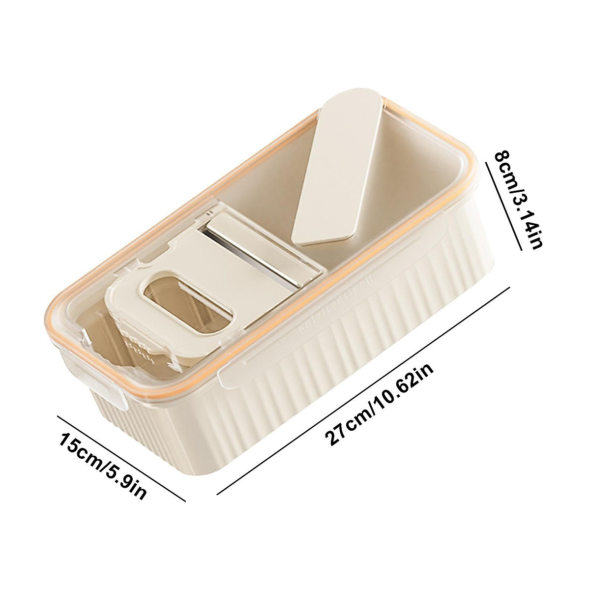 Sealed Food Containers - Anti Skid Container, Non Slip Large Capacity Container | Space Saving Food Containers With Cutter, Sealed Kitchen Food Organizers For Slicing Onions