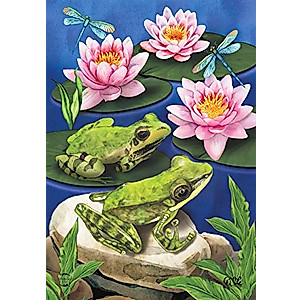 Frog Pond Summer Garden Flag Lily Pads 12.5" x 18" Briarwood Lane