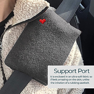 The Breast & Chest Buddy Port-a-Pal Seatbelt Cushion (Gray)