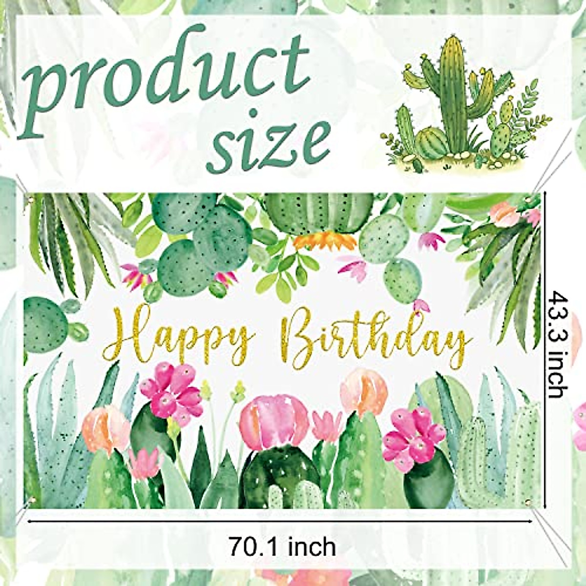 Cactus Party Backdrop Cactus Birthday Backdrop Cactus Party Decorations Cactus Decoration for Tropical Party Decorations Cactus Party Cactus Birthday Party Backdrop Supplies