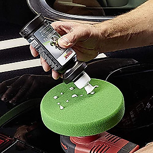 Sonax 493000 6" Polishing Pad, Green (Medium), Orange