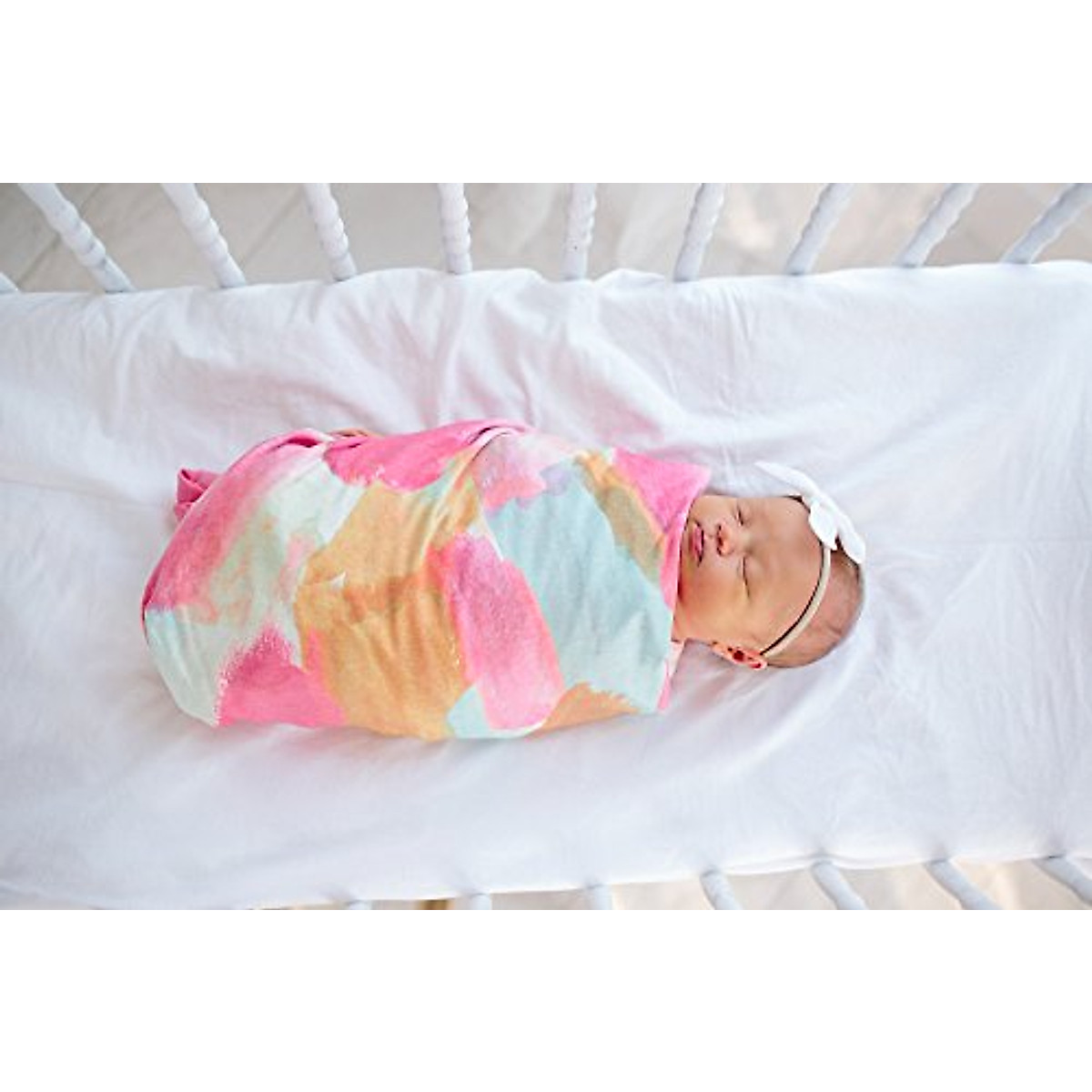 Copper Pearl Large Premium Knit Baby Swaddle Receiving Blanket Monet