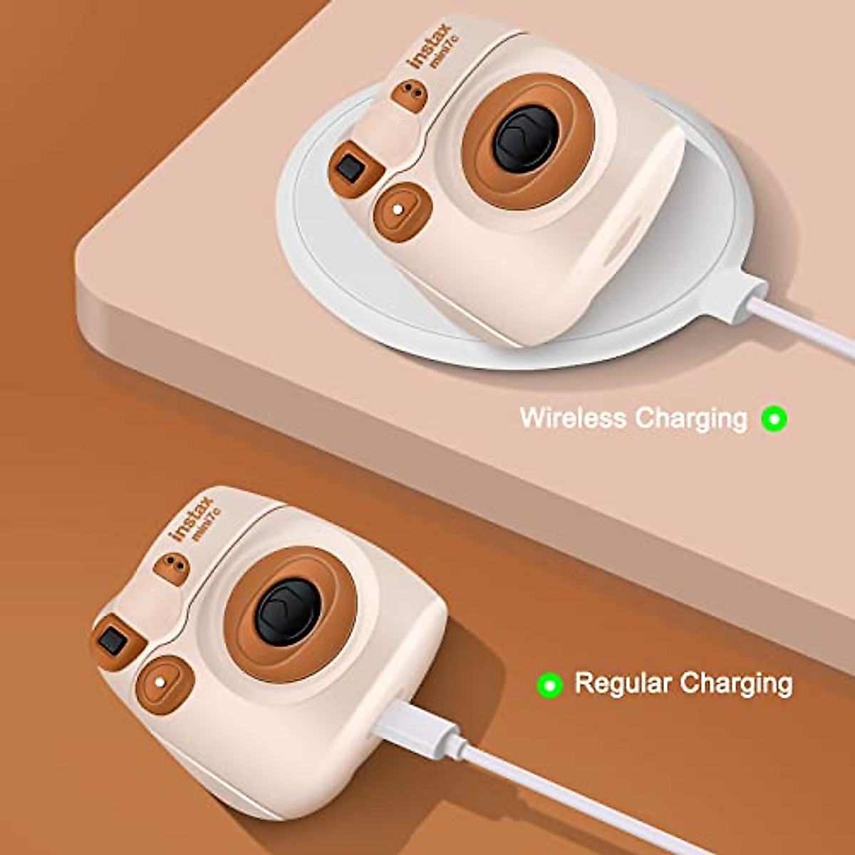 MOLOVA Case for Airpods 1&2, 3D Fashion Cartoon Stylish Cute Funny Cartoon Camera Anti-Drop Case with Keychain for Women Girls Teens(Cartoon Camera)