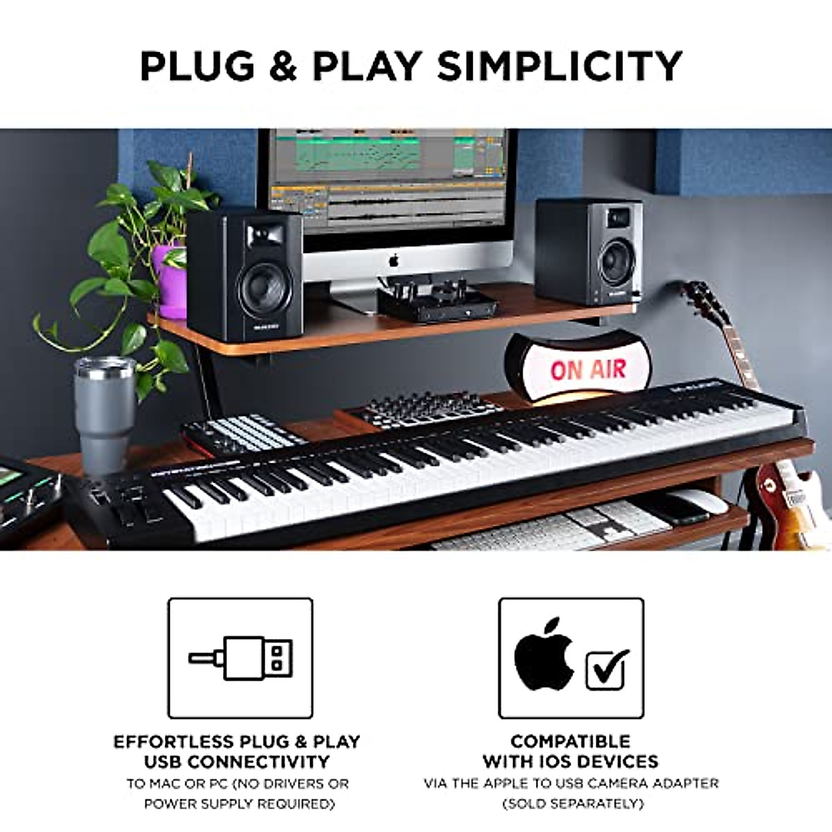 M-Audio Keystation 88 MK3 – 88 Key Semi Weighted MIDI Keyboard Controller for Complete Command of Virtual Synthesizers and DAW parameters