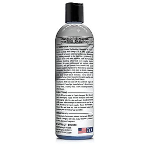 Furfect Choice Undercoat Deshedding Control Dog Shampoo - Rich in Omega 3 & 6 - Infused with Vitamin E - Made in USA - 16oz