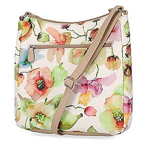 MultiSac Flare Womens Crossbody Bag Shoulder Purse, Mellow Floral