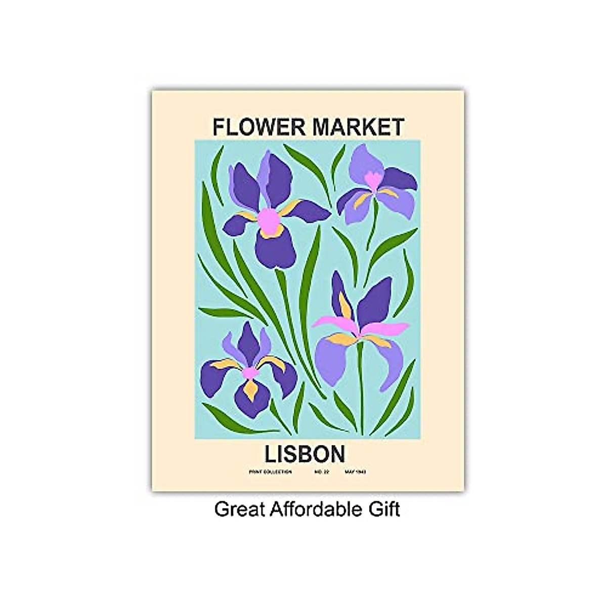 Flower Market Wall Art Prints - Flower Market Wall Decor - Abstract Minimalist Wall Art - Aesthetic Pictures - Mid Century Modern Gallery Wall Art - Museum Poster Set 8x10 - Matisse Style Prints