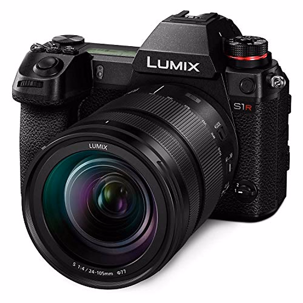 Panasonic LUMIX S1R Full Frame Mirrorless Camera with 47.3MP MOS High Resolution Sensor, 24-105mm F4 L-Mount S Series Lens, 4K HDR Video and 3.2” LCD - DC-S1RMK (Renewed)