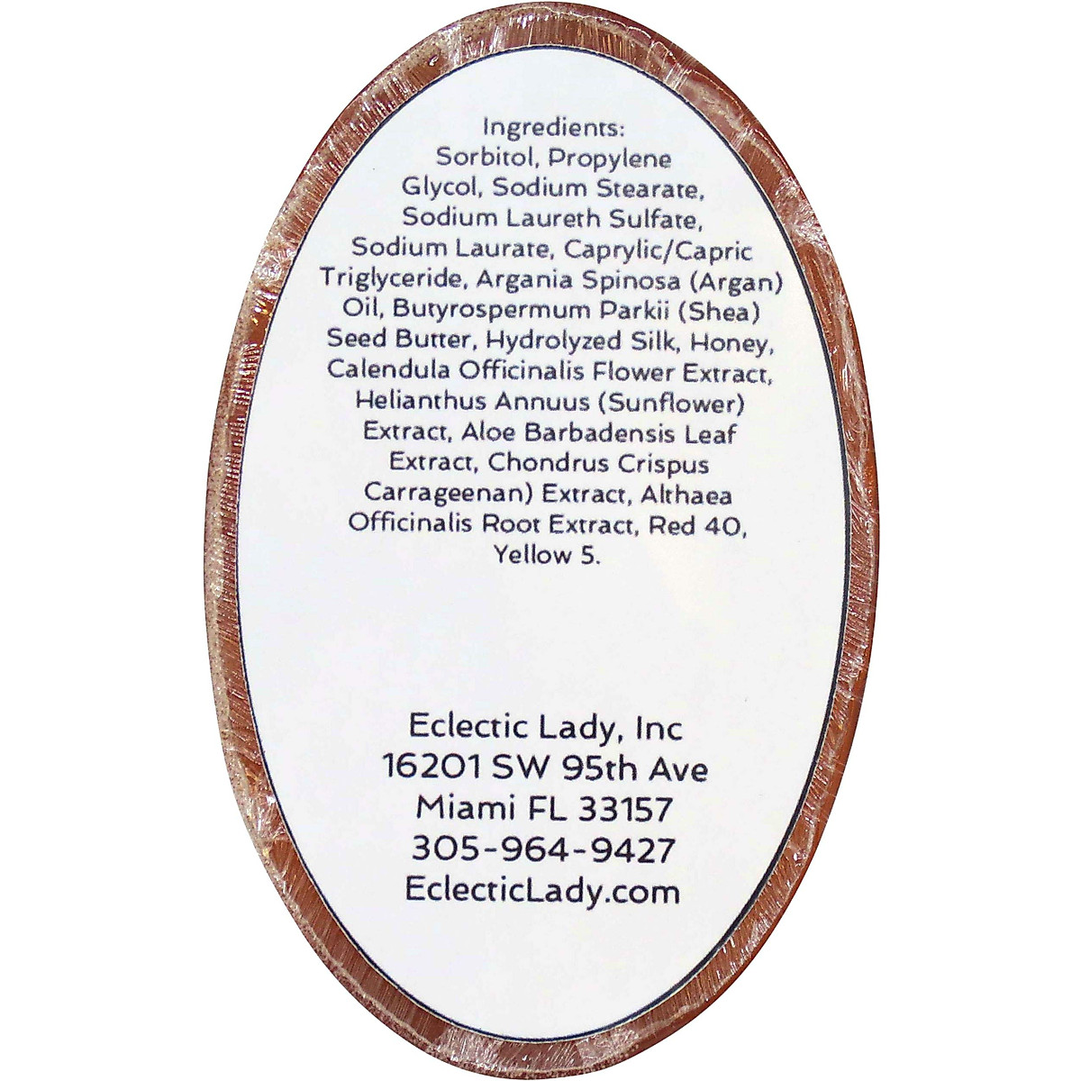 Eclectic Lady Orange Clove Shampoo Soap Bar with Pure Argan Oil, Silk Protein, Honey Protein and Extracts of Calendula Flower, Aloe, Carrageenan, Sunflower - 4 oz Bar