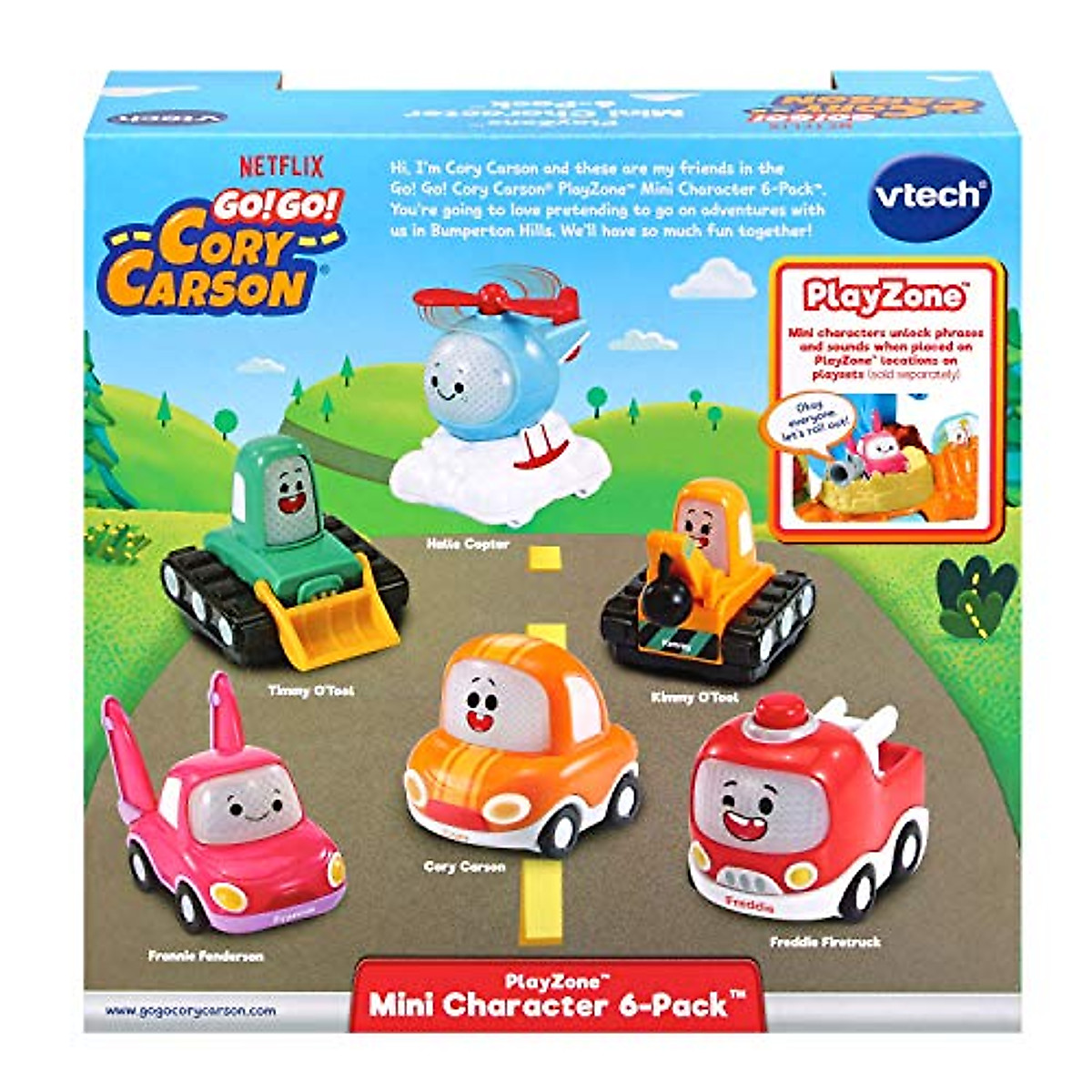 VTech Go! Go! Cory Carson PlayZone Mini Character 6-Pack, Multicolor