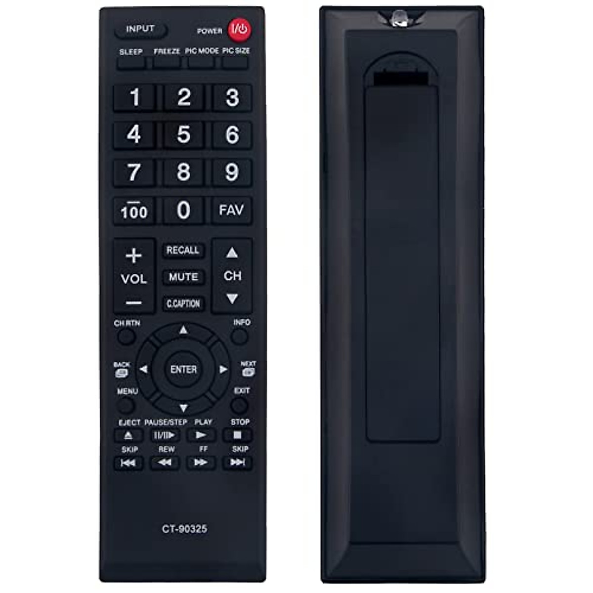 New CT-90325 Remote Compatible with Toshiba TV 40E200UM 40E210U 40E220U 40FT1 40FT1U 40FT2U 40FT2U1 40SL412 40SL412U 46G310U 46SL412U 55G310U 55G310U1 55HT1 55HT1U 22AV600U 19AV600U 32E200U