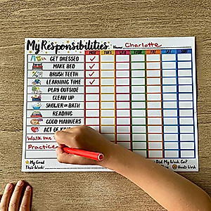 Tiny Expressions Weekly Responsibility Chart Notepad for Kids (My Responsibilities)