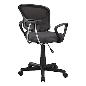 Monarch Specialties Mesh Juvenile/Multi Position Office Chair, Grey