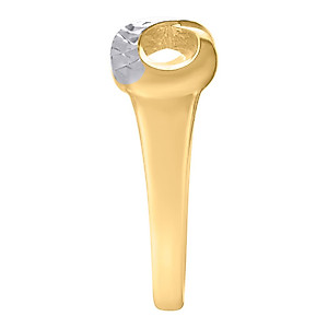 10k Two tone Gold Womens Infinity Ring Measures 7.6mm Wide Jewelry for Women