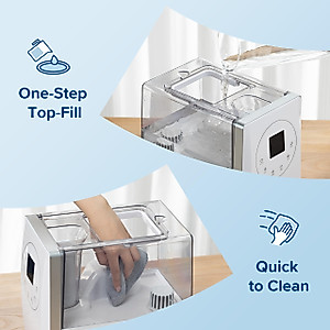 LEVOIT LV600S Humidifiers for Bedroom Large Room Home, 6L Warm and Cool Mist Top Fill Ultrasonic Air Vaporizer, Smart App & Voice Control, Quickly Humidify Whole House up to 753 sq.ft, Sleep Mode
