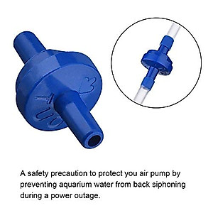 Shappy 6.5 Feet Standard Airline Tubing Air Pump Accessories for Fish Tank, 2 Bubble Release Air Stones, 2 Check Valves, 4 Suction Cup Clips, 2 Straight Connectors and 2 T-connectors