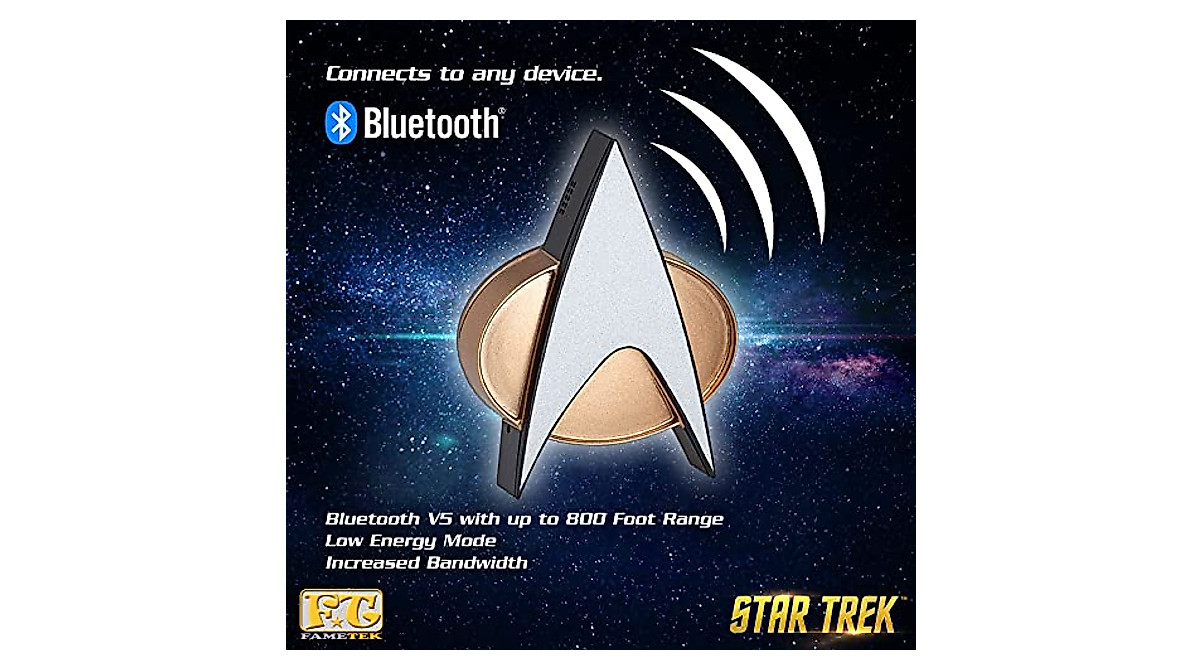 FAMETEK Star Trek TNG Bluetooth ComBadge - Official Collectible