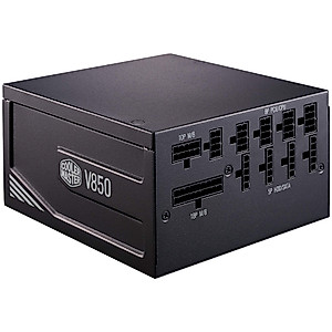 Cooler Master V850 Gold V2 Full Modular,850W, 80+ Gold Efficiency, Semi-fanless Operation, 16AWG PCIe high-Efficiency Cables