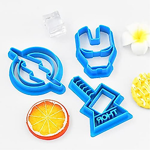 Crethinkaty Plastic Cookie Cutters,6 Pieces Fondant Cutter Set,Cartoon Biscuit Cutter,Cartoon Cookie Impression Cutter,Sugar Craft Cake Decoration