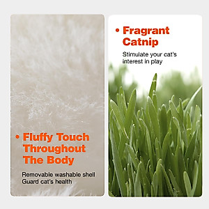 Kimee Interactive Cat Toy Rechargeable Automatic Chirping Penguin Flying Bird Cat Toy Infused with Catnip in The Wings, Auto Beating Wings Cat Toys for Indoor Cats to Play Alone, Never Boredom