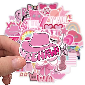 Preppy Sticker 100pcs Pink Party Supplies Decor Aesthetic Stickers Waterproof Sticker Mobile Phone for Laptop Water Bottle