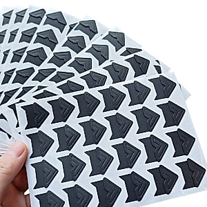 12 Sheets 288 Count Self-Adhesive Photo Corners Stickers, Acid Free Photo Mounting Corners for Scrapbooks, Memory Books, DIY Picture Album, Journal (Black)