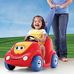 Step2 Push Around Buggy Ride On Toddler Push Car, Red – Ride On Toy with Included Safety Belt, Comfortable Handle, Realistic Wheel for Pretend Play – Push Toy Makes a Great Stroller Alternative
