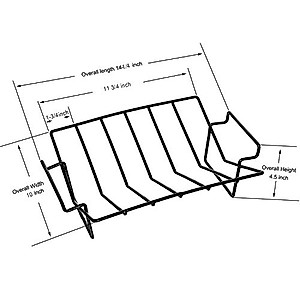 Mydracas BBQ Rib Racks for Smoking and Grilling,Turkey Roasting Rack Roast Rack Dual Purpose fit for Large Big Green Egg and Kamado Joe,Primo,Vision,18 inches and Bigger Grill