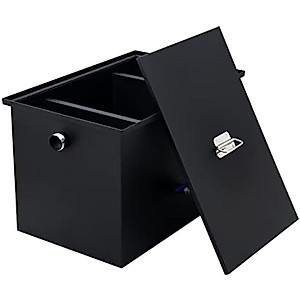 Commercial Grease Trap Interceptor for Restaurant Under Sink Kitchen 4.6 GPM Waste Water Oil-Water Separator, for Restaurant Canteen Home Kitchen,40 LB,Black