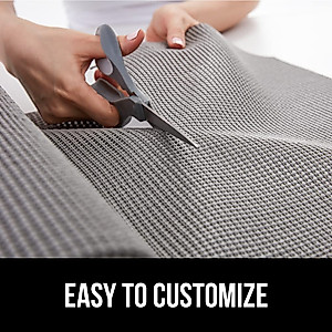 Gorilla Grip Drawer Shelf and Cabinet Liner, Thick Strong Grip, Non-Adhesive Liners Protect Kitchen Cabinets and Cupboard, Bathroom Drawers, Easy Install, Breathable Mat, 12" x20', Gray