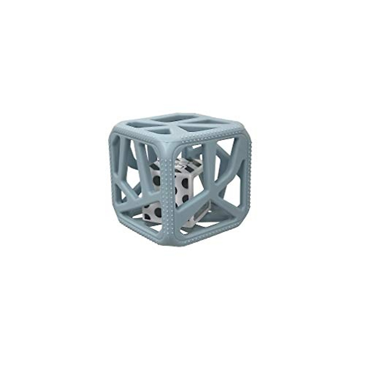 Malarkey Kids Munch Mitt and Chew Cube 2-Pack | Baby Teething Mitten Protects Hands from Chewing & Saliva, Heals Aching Gums, Promotes Sound & Visual Stimulation (Steel Blue and Outer Space)