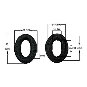 VEKEFF Replacement Ear Pads Cushions for SENNHEISER HD202 HD212 HD212-Pro HD497 EH150 EH250 HD62-TV and Microsoft Lifechat LX-3000 (HD202)