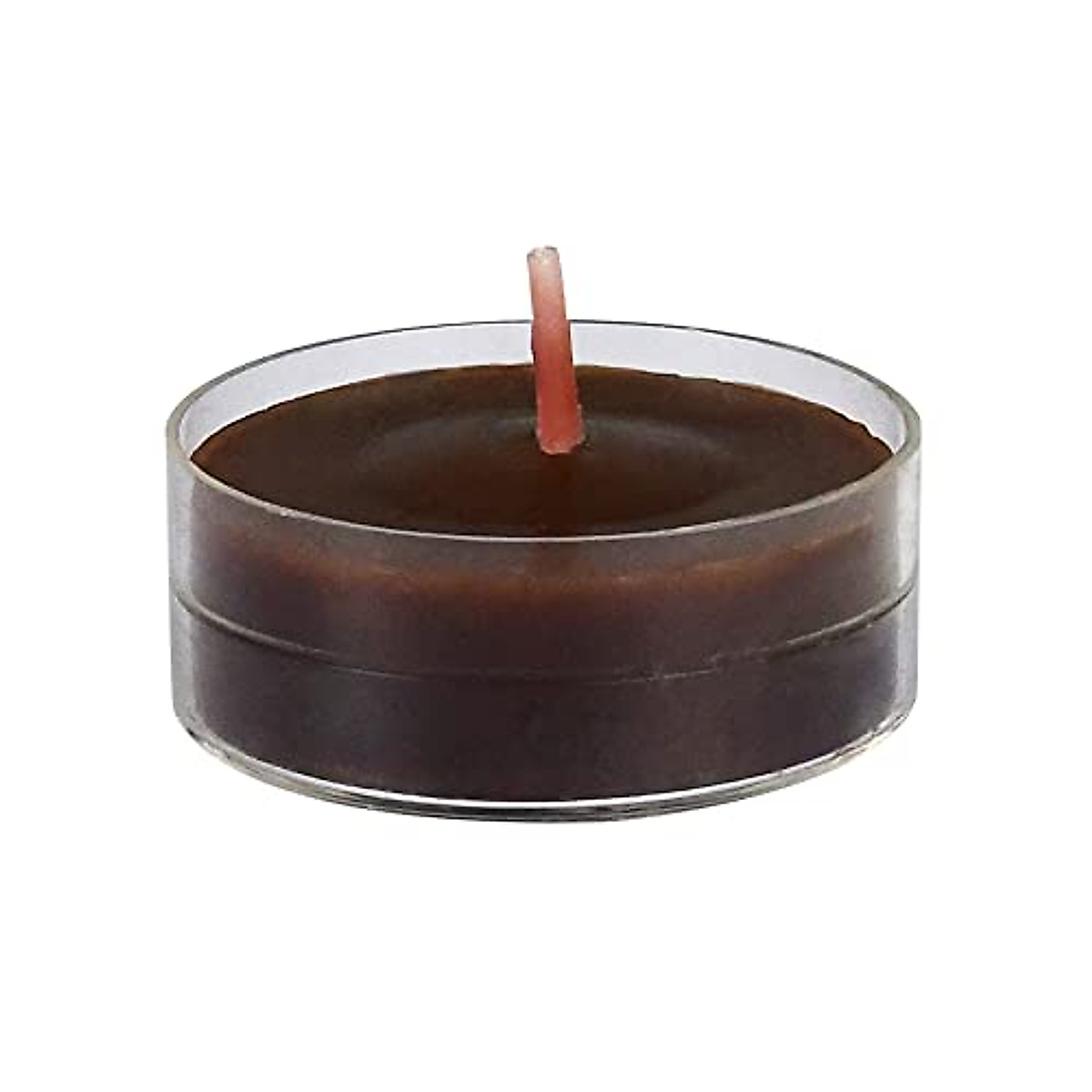 Jeco Inc. 12pk Rain Lissed Oak Leaf Brown TeaLight Candles, 1.75&quotD x 0.75&Quoth