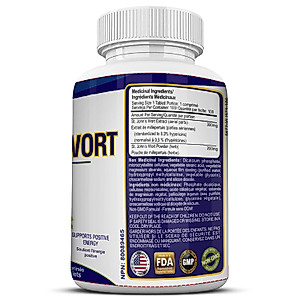 St John's Wort Extract Supplement: 500mg Vitamin Herb for Mood, Serotonin and Dopamine. Manages Stress, Sadness, Seasonal Mild Depression. 100 Saint John Wort Capsule Pills…