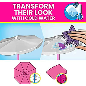 MEGA Barbie Color Reveal Building Toy Car Playset, Convertible Road Trip With 66 Pieces, 10 Surprises, Accessories, Kids Age 4+ Years