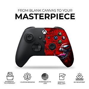 Venom vs Carnage Custom X-box Controller Wireless compatible with X-box One/X-box Series X/S by DreamController | Proudly Customized in USA with Permanent HYDRO-DIP Printing(NOT JUST A SKIN) (MODDED)